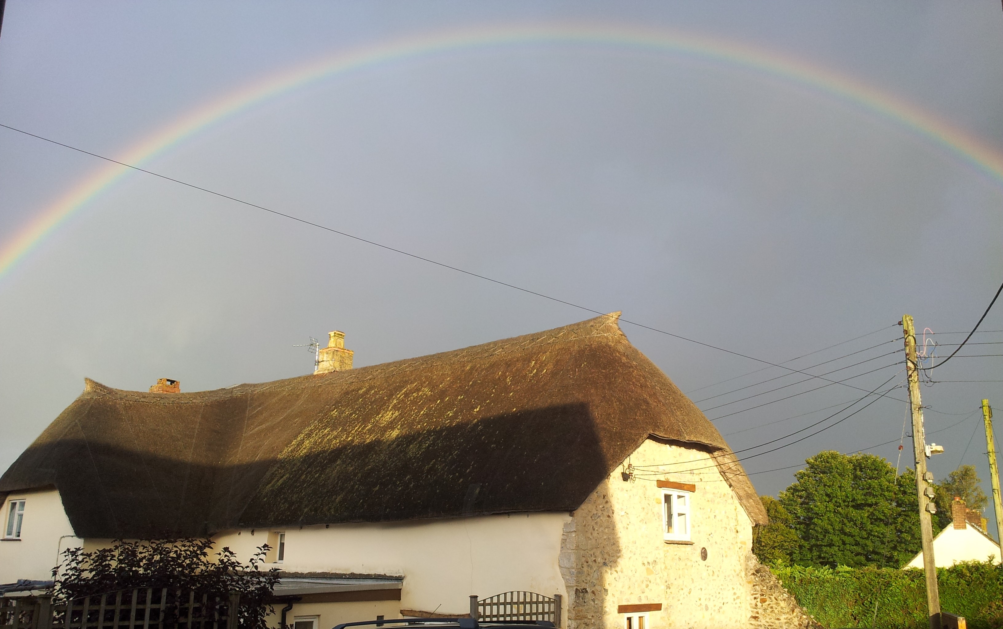 Manor house rainbow - South Chard Church